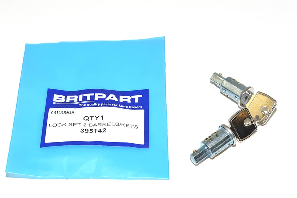 Lock Set 2 Barrels/Keys - 395142 - BRITPART - Vitesse Land Rover Parts Shop